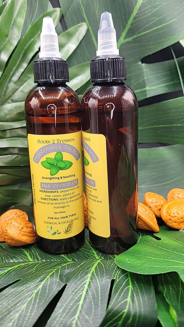 Peppermint & Tea Tree Growth Oil – Roots 2 Tresses